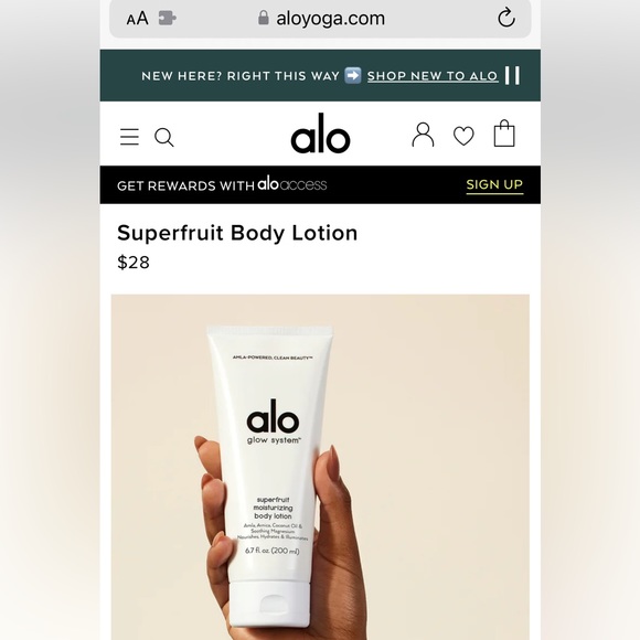 ALO Yoga | Bath & Body | Alo Superfruit Body Lotion Brand New Unopened ...